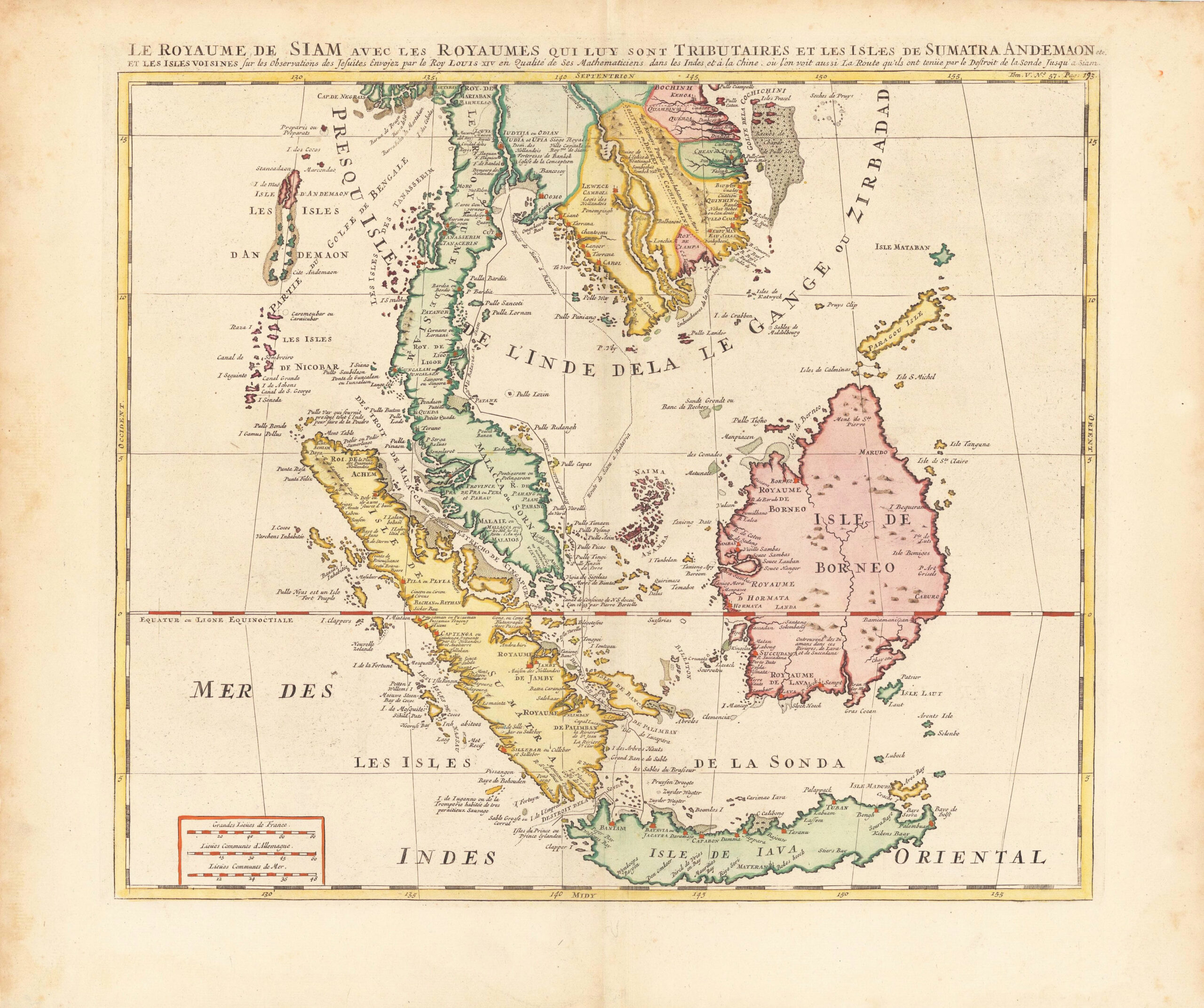 Le Royaume de Siam avec les Royaumes qui lui sont tributaires et les ...