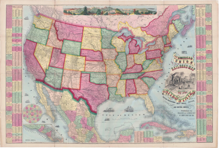 The American Union Railroad Map of the United States [...] -