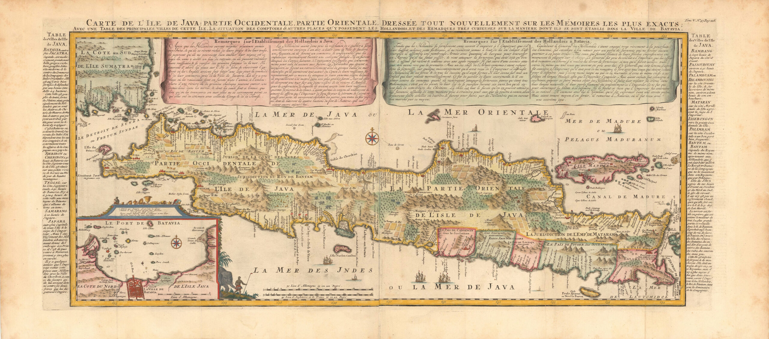 Carte de l'Ile de Java : partie occidentale, partie orientale dressée ...