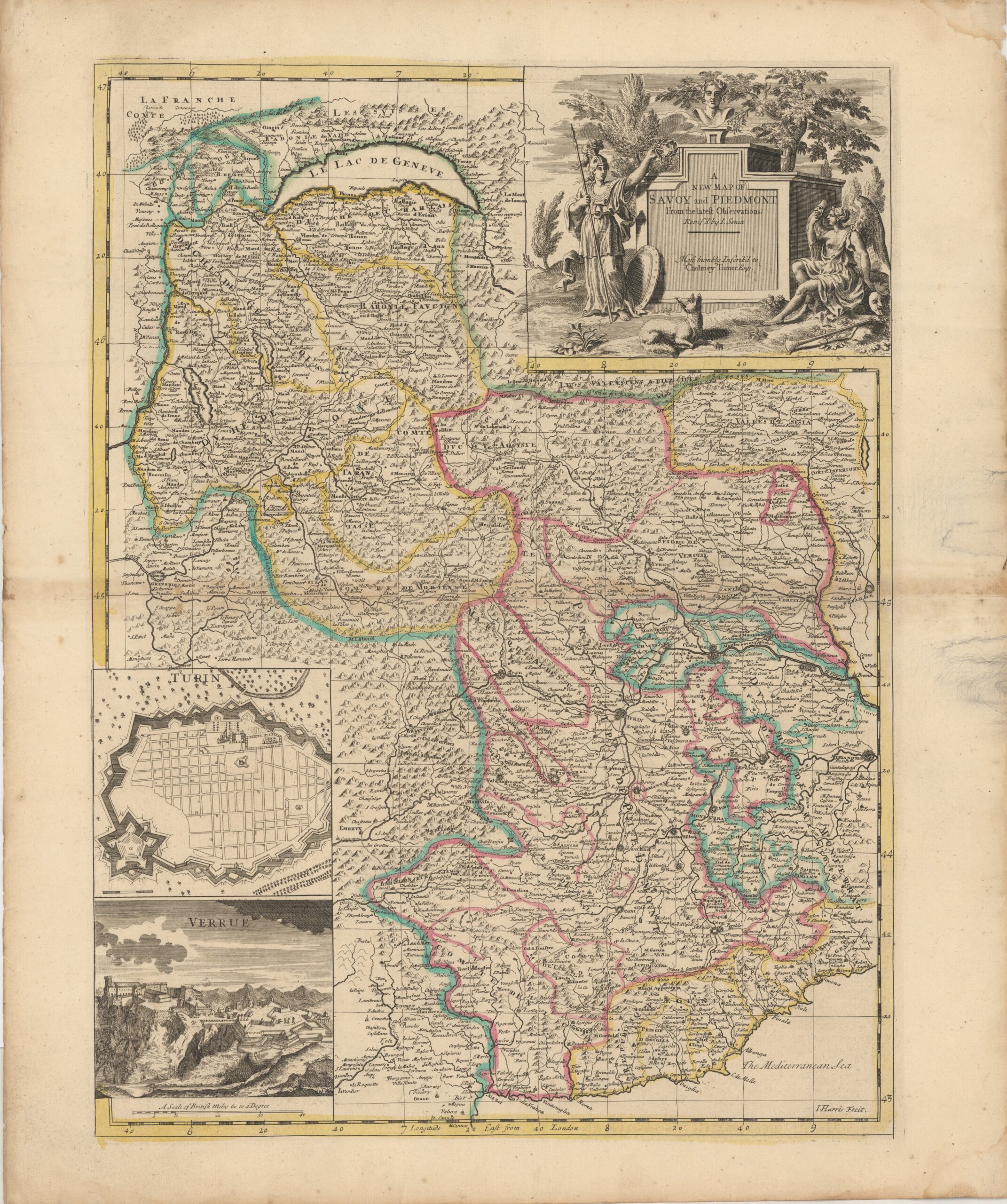 A new map of Savoy and Pièdmont from the latest observations